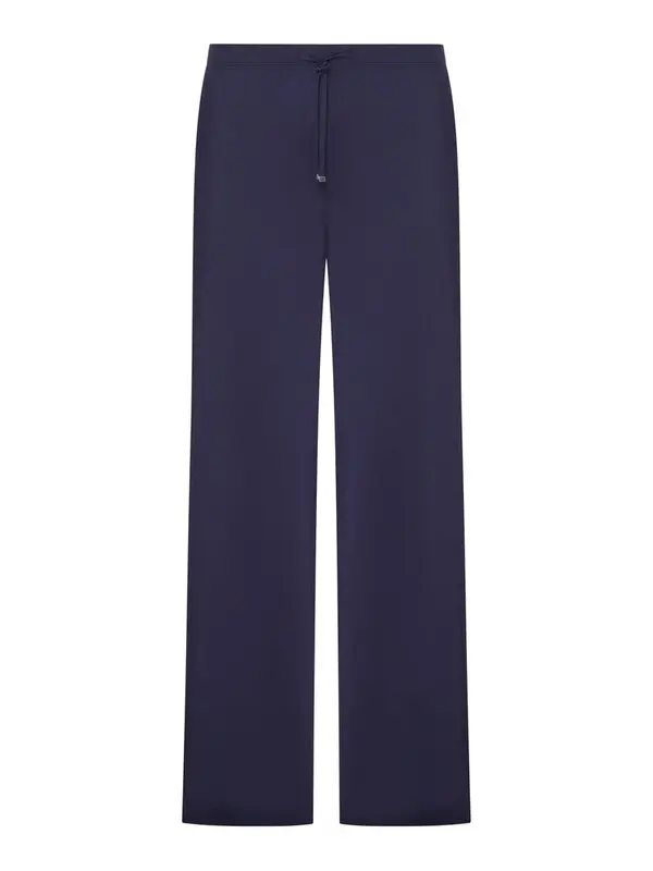 Loewe X Paula's Ibiza Textured Cotton Poplin Trousers - Blue
