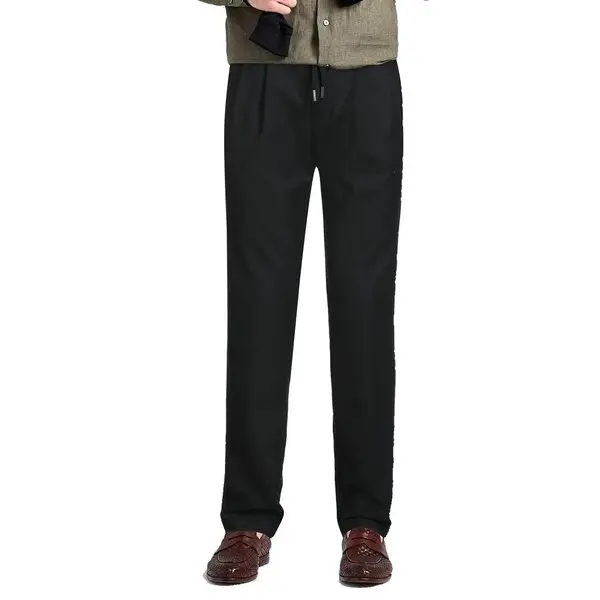 Herno Tailored Stretch Drawstring Waist Trousers - Black