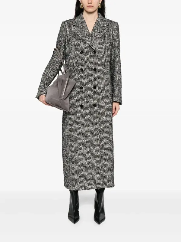 Dolce & Gabbana Wool Herringbone Double-breasted Coat
