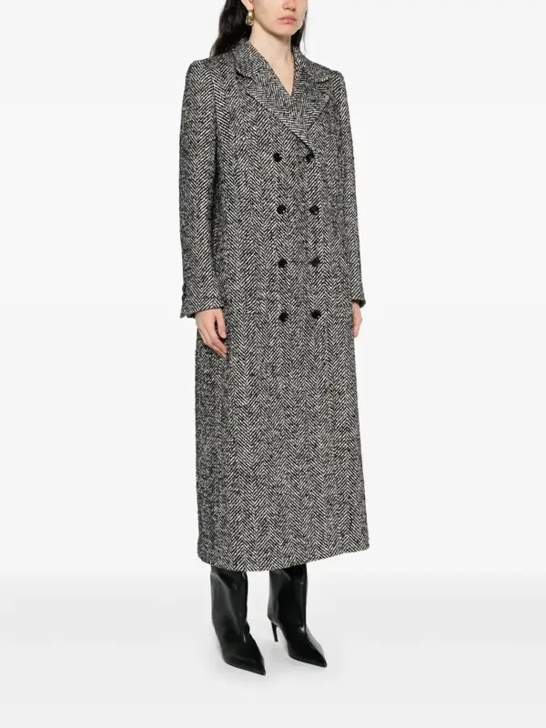Dolce & Gabbana Wool Herringbone Double-breasted Coat