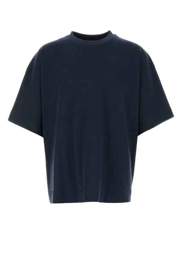 Dries Van Noten Midnight Cotton Heno Oversize T-shirt - Blue