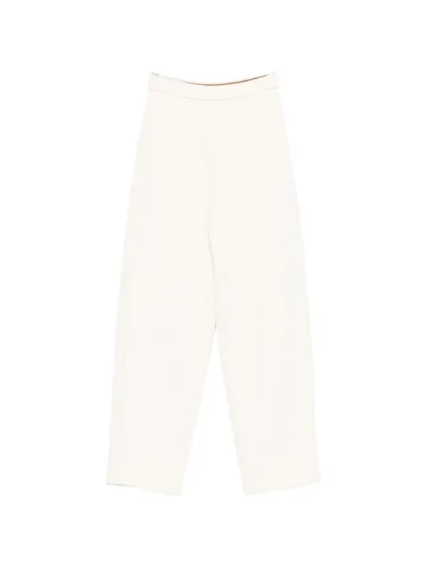 Max Mara Cotton Wide Leg Trousers - Multicolor