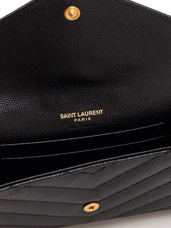 Saint Laurent Cassandre Card Case - Black