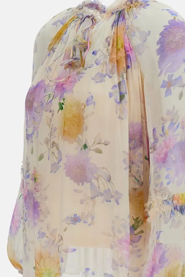 Zimmermann Luna Ruffle Blouse - Multicolor