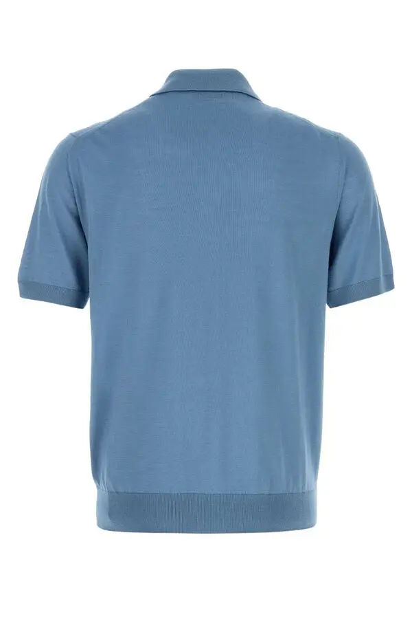 Prada Cerulean Wool Polo Shirt