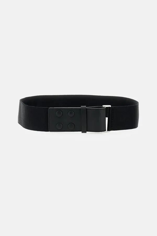 Max Mara Elastic Ribbon Belt With Leather Details - Multicolor