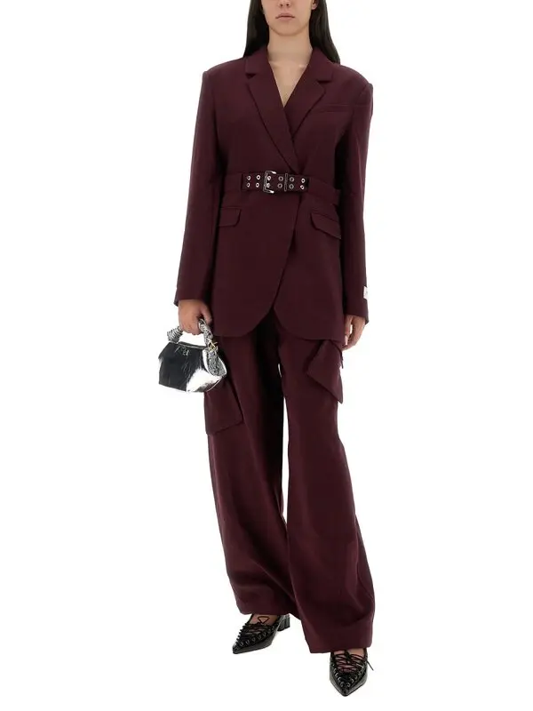 GANNI Crepe Blazer With Belt