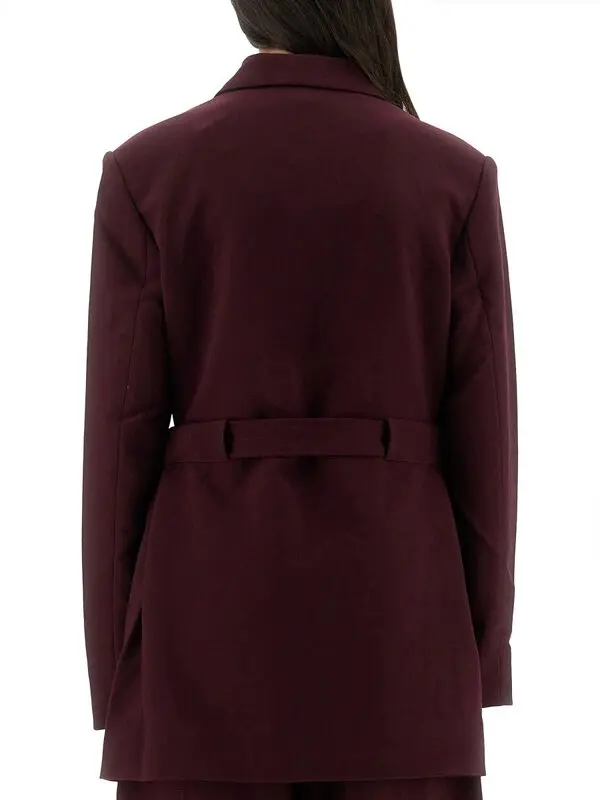 GANNI Crepe Blazer With Belt