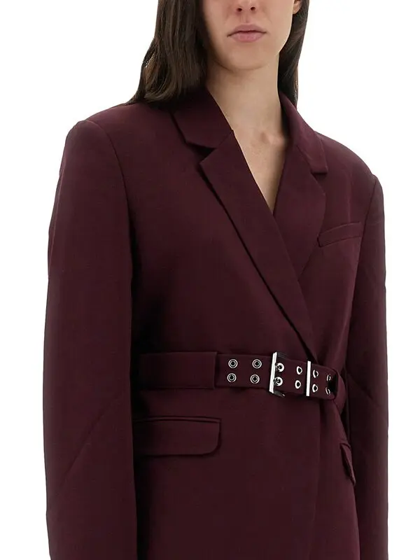 GANNI Crepe Blazer With Belt