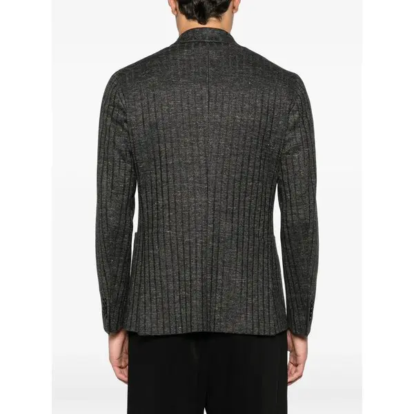 Tagliatore Grey Pinstripe Double-breasted Blazer - Gray