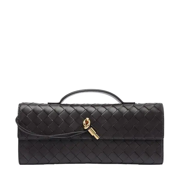 Bottega Veneta Andiamo Clutch With Knot Closure - Brown