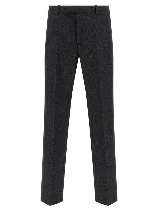 Gucci Wool Mouliné Tailored Pants - Gray