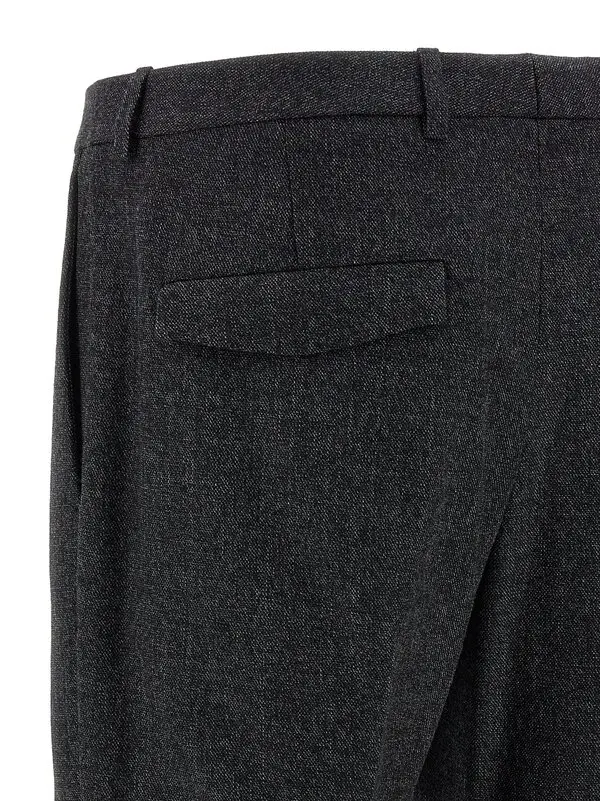Gucci Wool Mouliné Tailored Pants - Gray