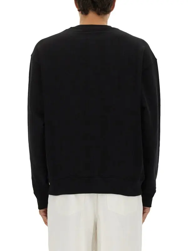 Moschino Sweatshirt With Laurel Crown Logo Embroidery - Black