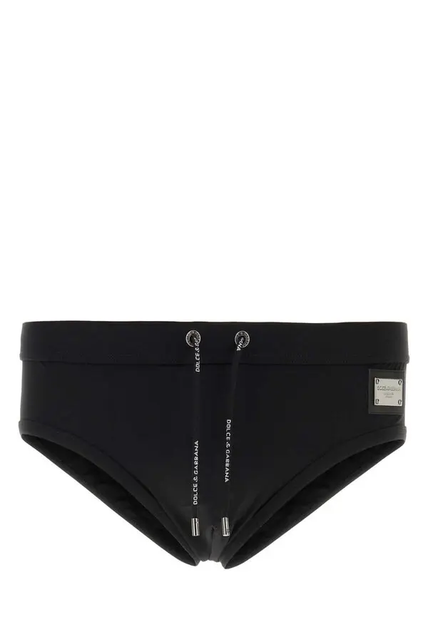 Dolce & Gabbana Stretch Nylon Swimming Brief - Black