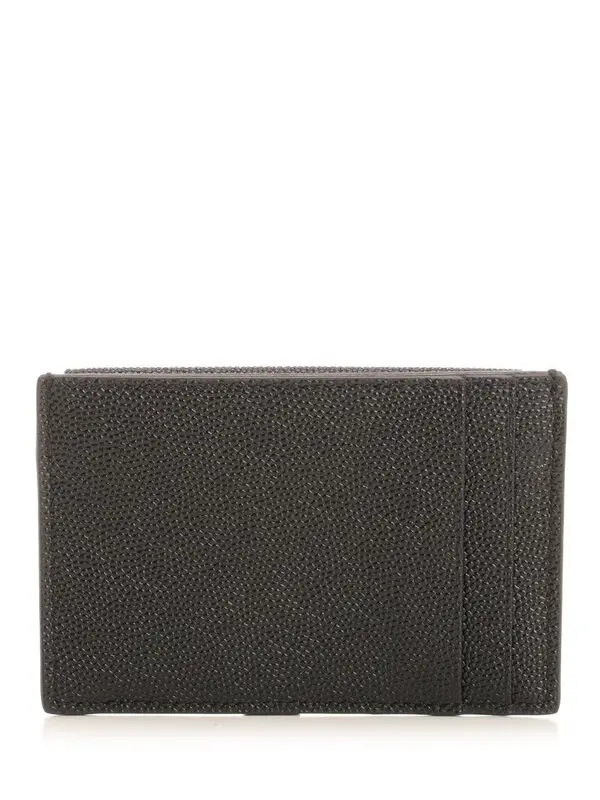 Saint Laurent Grain De Poudre Leather Wallet - Black