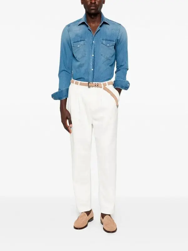 Brunello Cucinelli Cotton Denim Pants - Multicolor