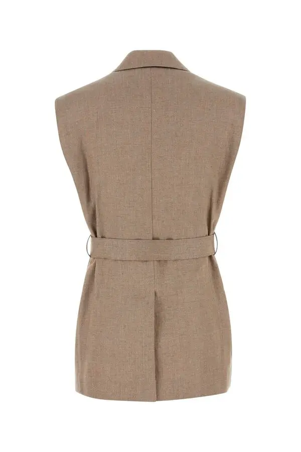 Brunello Cucinelli Linen Blend Vest - Brown