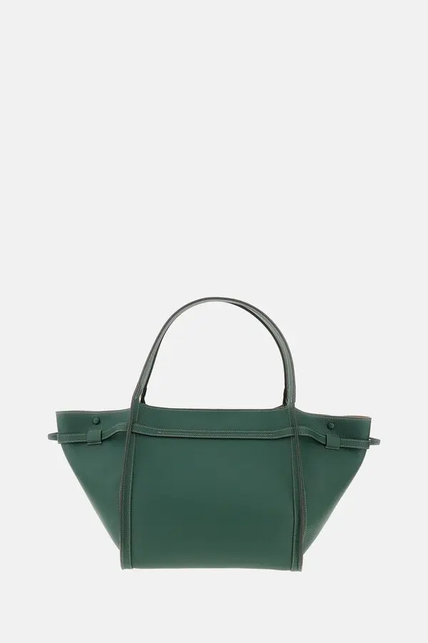 TOD'S Medium Leather Shopping Bag With T Timeless Accessory - Multicolor