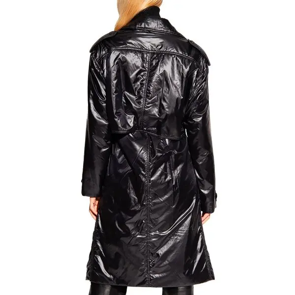 Saint Laurent Lightweight Padded Coat With Belt