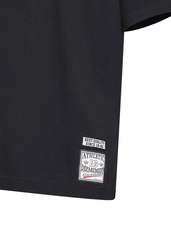 Dolce & Gabbana Black Cotton Jersey Logo T-shirt