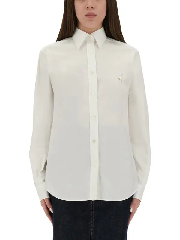 Moschino Embroidered Goose Shirt - White