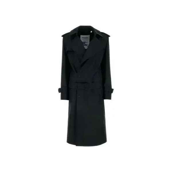 Burberry Blend Silk Trench Coat - Black