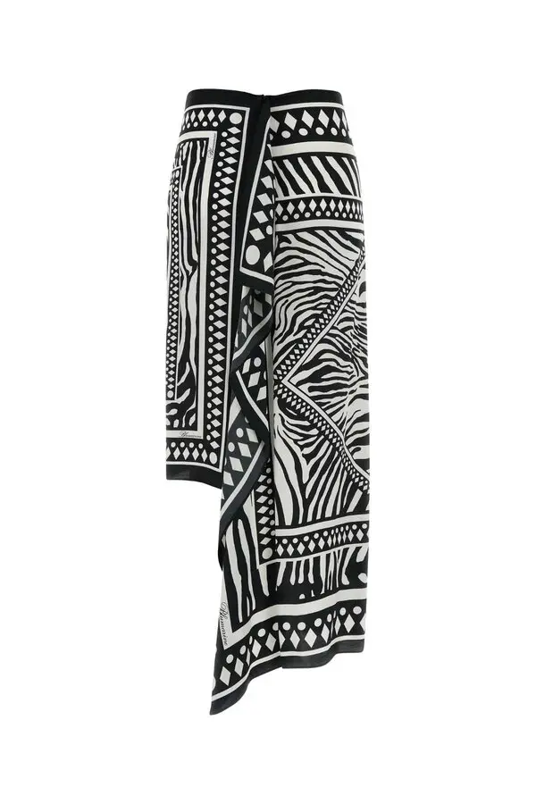 Blumarine Printed Twill Skirt