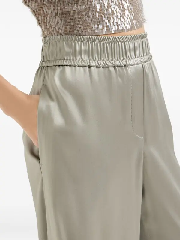 Brunello Cucinelli Silk Trousers