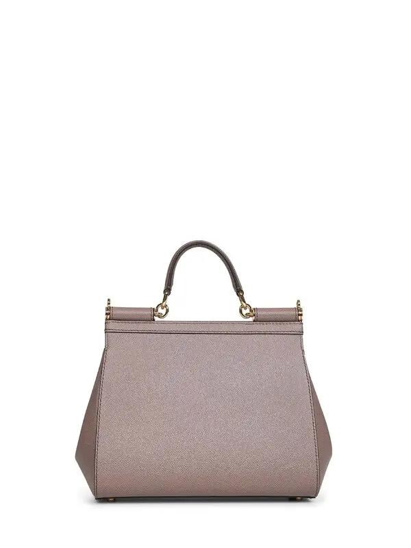 Dolce & Gabbana Taupe Dauphine Leather Sicily Handbag - Multicolor