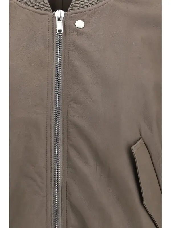 Rick Owens Secchia Bomber In Lambskin Leather