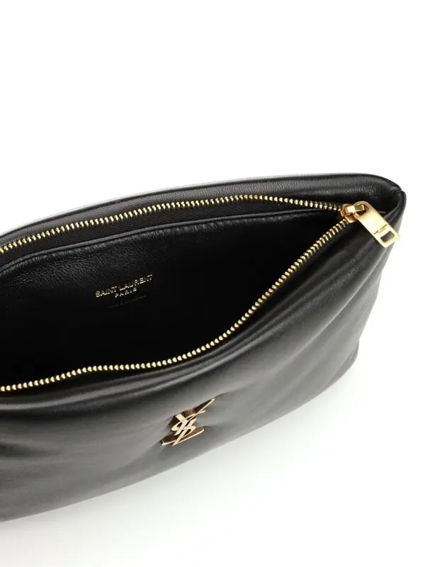 Saint Laurent Calypso Pillow Leather Clutch
