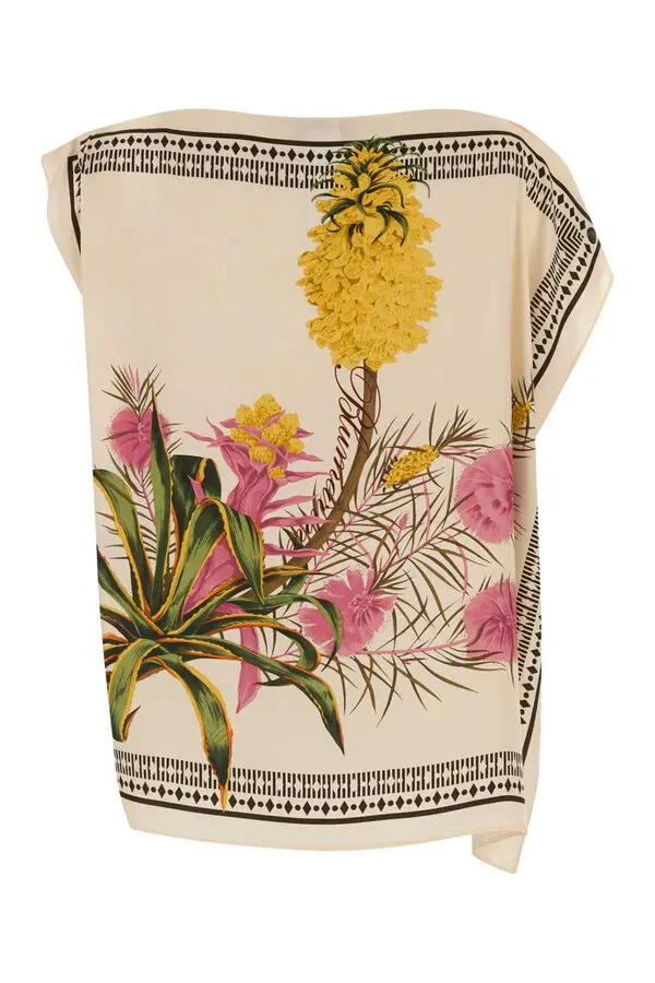 Blumarine Printed Twill Top