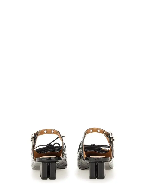 GANNI Mule Lace-up - Black