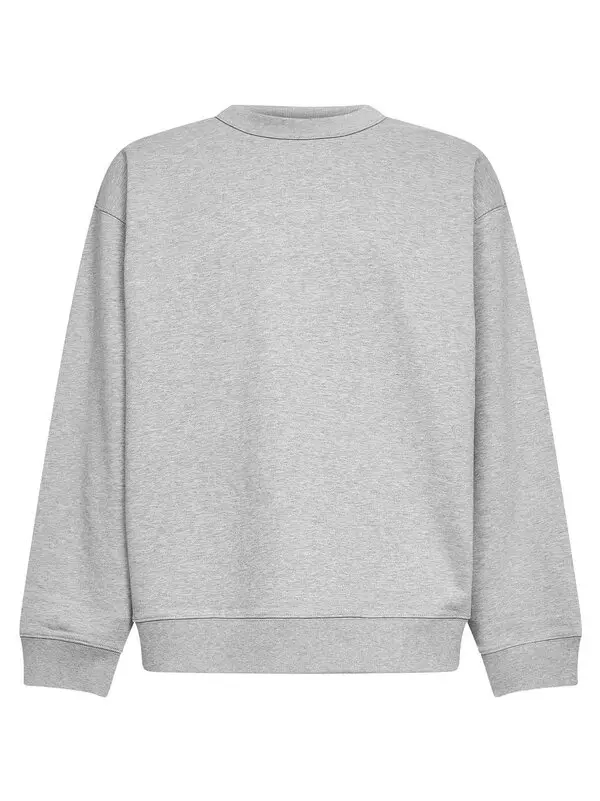 Dries Van Noten Melange Grey Cotton Oversized Sweatshirt