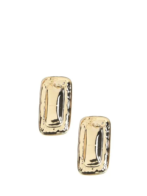 SELF-PORTRAIT Bold Square Enamel Earrings