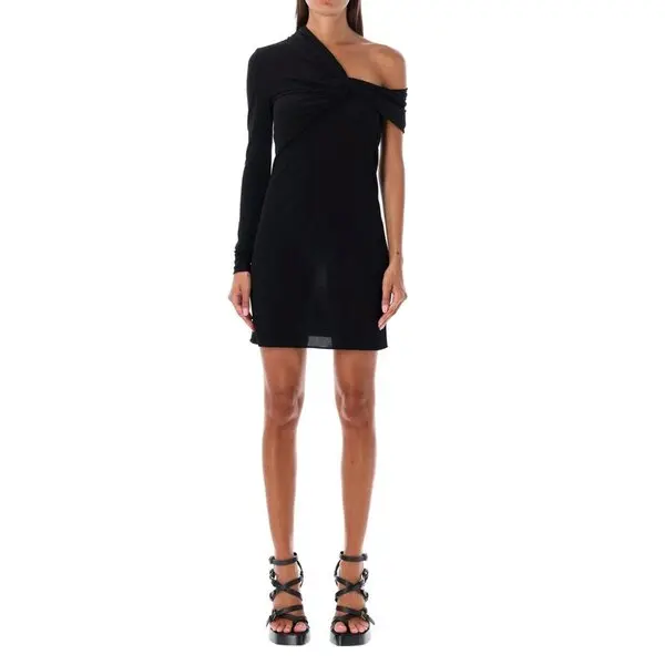 Saint Laurent One-sleeve Twisted Dress