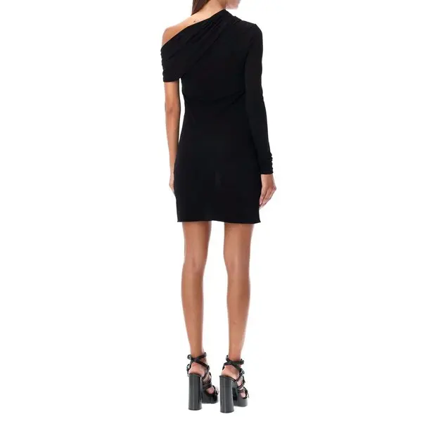 Saint Laurent One-sleeve Twisted Dress
