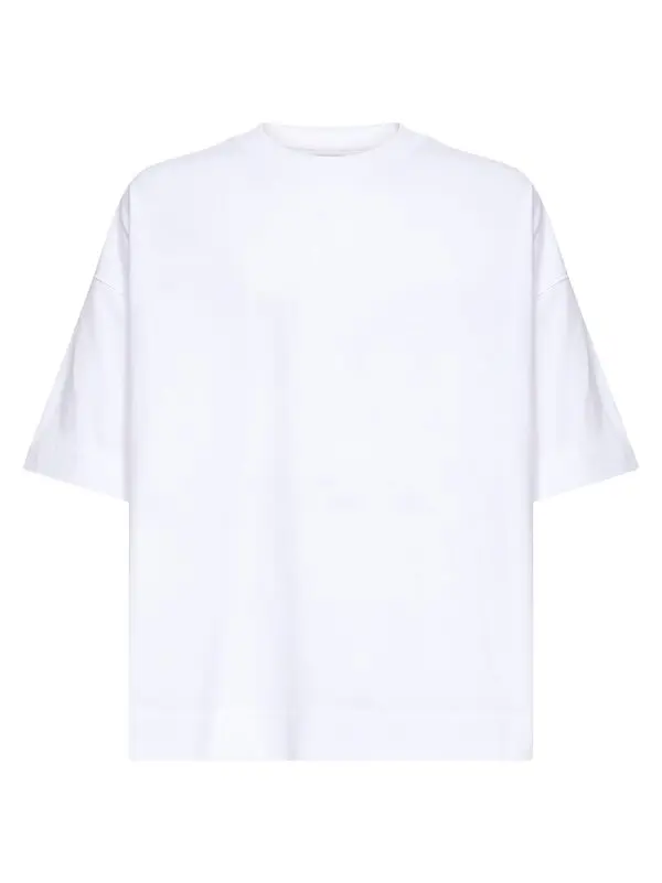 Dries Van Noten White Jersey Oversized Crewneck T-shirt - Multicolor