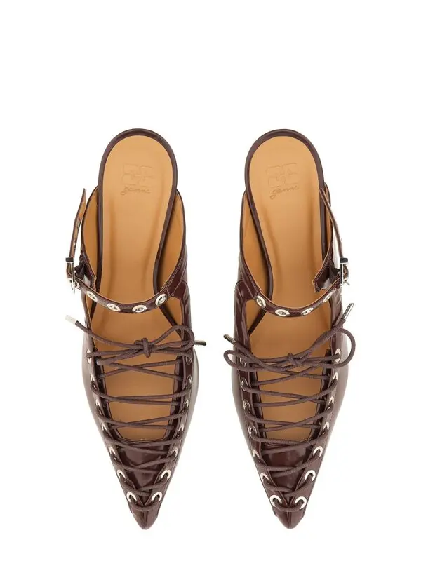 GANNI Mule Lace-up Shoes - Multicolor