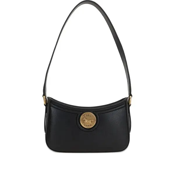 Chloé Shoulder Bag With Gold-tone Logo Plaque