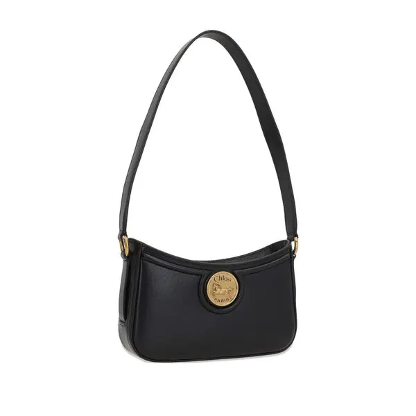 Chloé Shoulder Bag With Gold-tone Logo Plaque