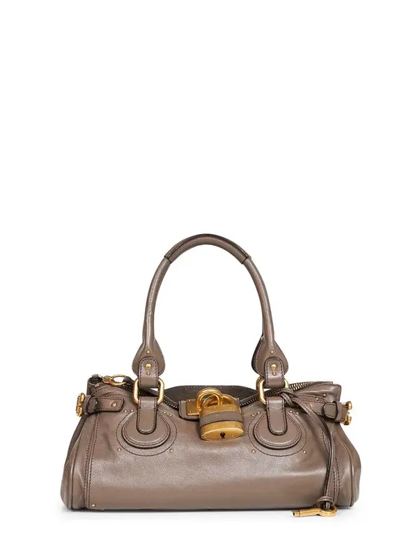 Chloé Flannel Grey Paddington Shoulder Bag - Multicolor