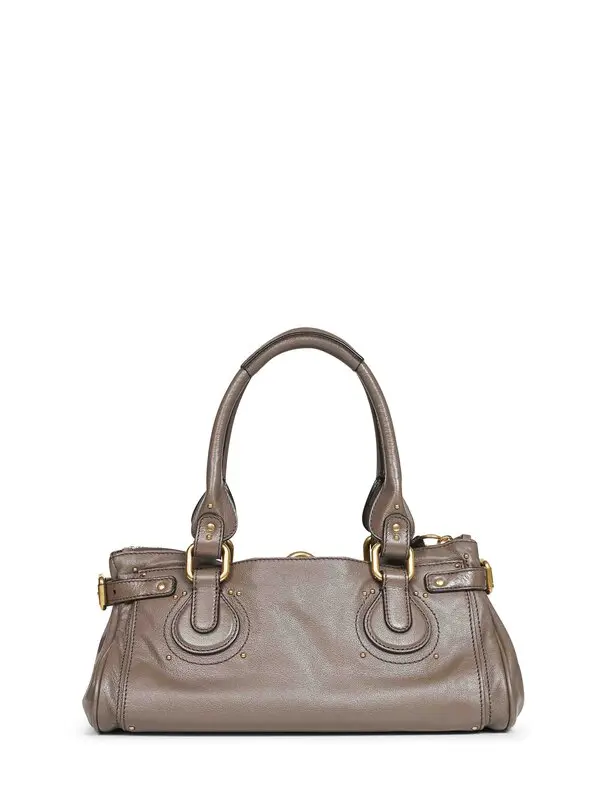 Chloé Flannel Grey Paddington Shoulder Bag - Multicolor