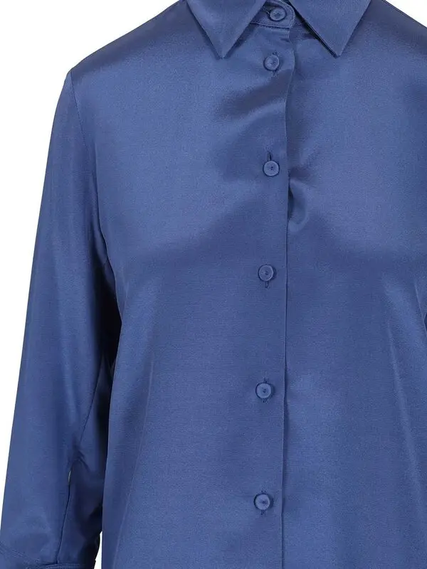 Max Mara Oversized Stretch Silk Shirt