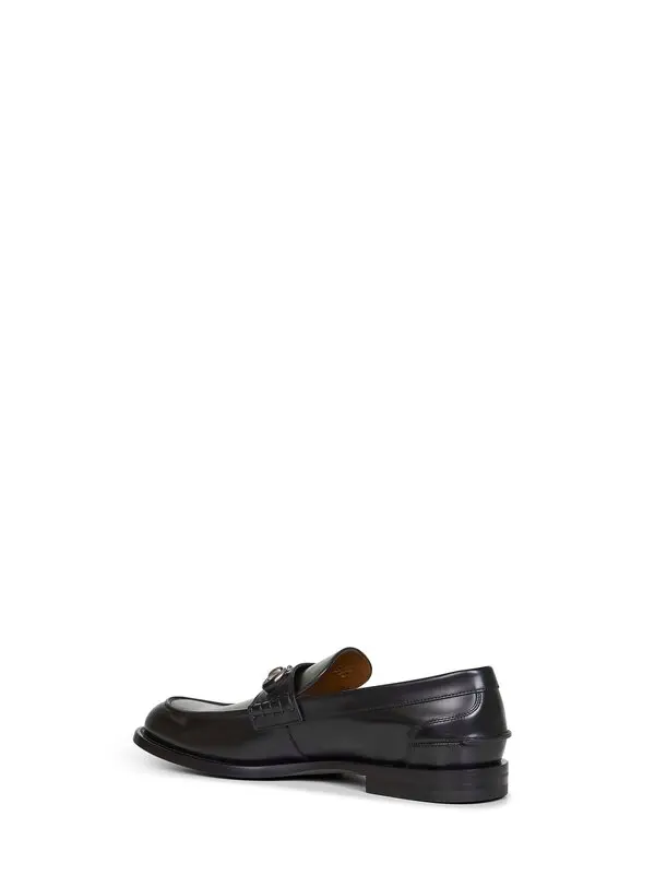 Gucci Black Leather Horsebit Loafers - Multicolor