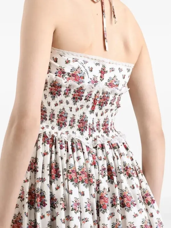 Dolce & Gabbana Halter Neck Printed Dress - Multicolor