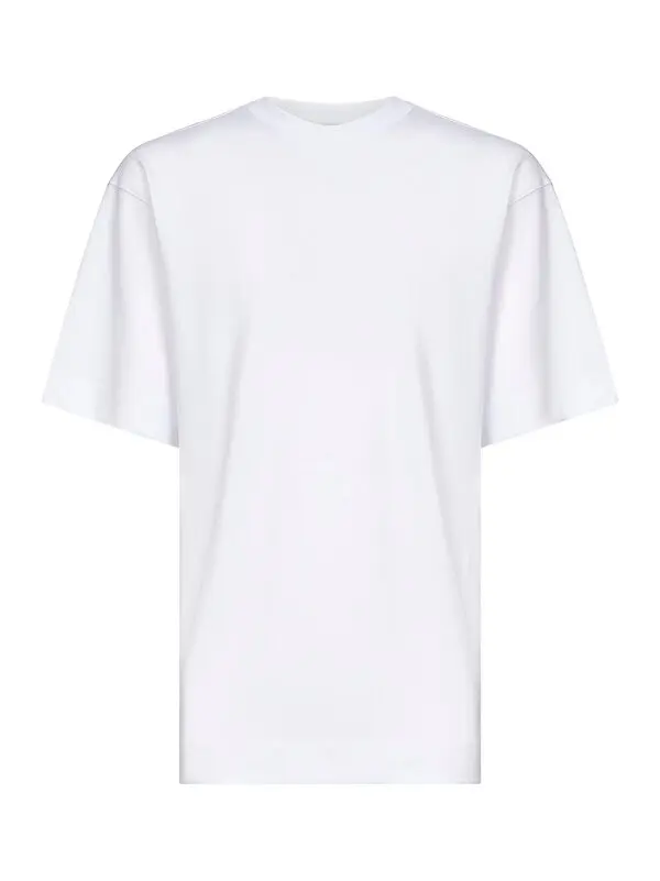 Dries Van Noten White Cotton Jersey Oversized T-shirt - Multicolor