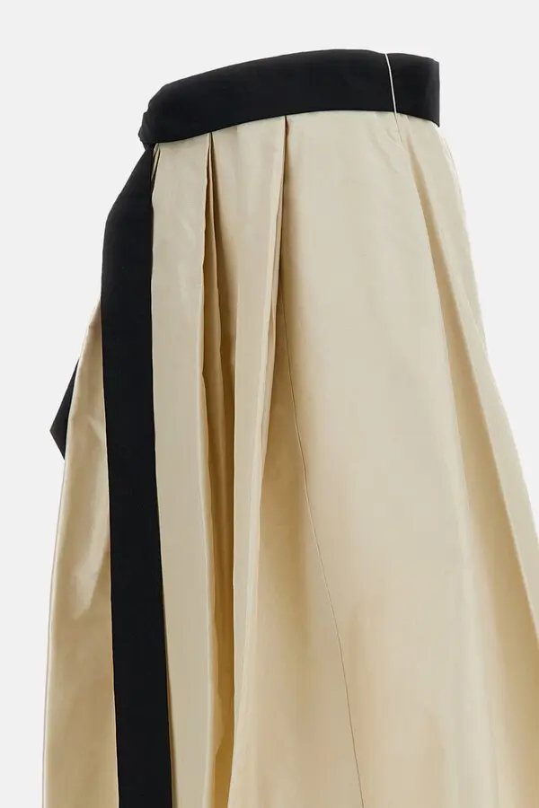 Max Mara Pleated A-line Skirt With Sash
