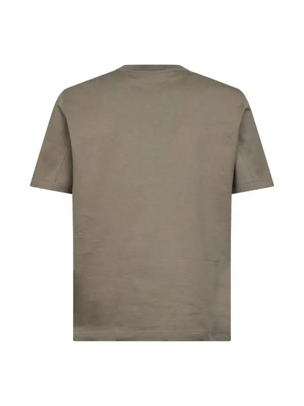 Brunello Cucinelli Khaki Solomeo Crest T-shirt